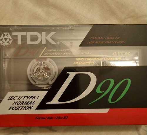 Аудиокассета новая TDK D90