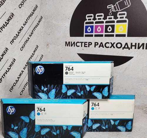 Картридж HP 764 Matte black  cyan cyan