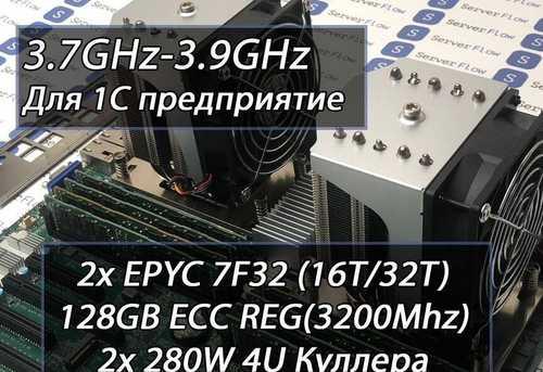 H11DSI + 2х epyc 7F32 + 128GB ECC REG + Охлаждение