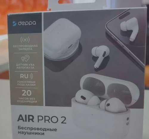 Наушники беспроводные Deppa 44167 Air Pro 2