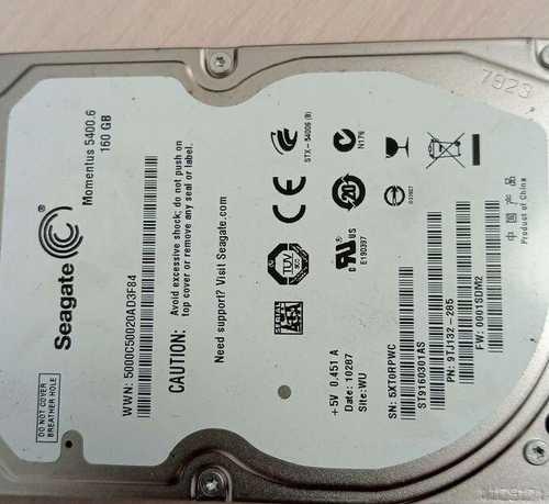 Hdd 160 GB Seagate и hdd 320 GB WD