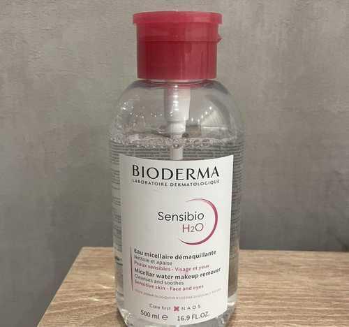 Мицеллярная вода bioderma sensibio с помпой 500мл