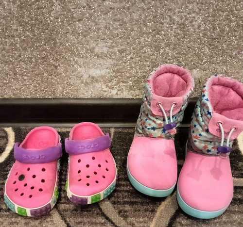 Crocs сапоги и сабо для девочки