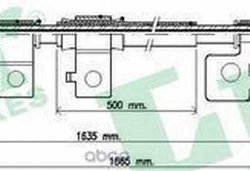 Трос ручного тормоза honda accord 90-98 1870мм