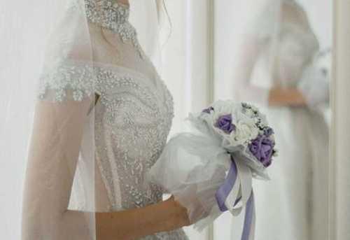 Свадебное платье 40 бу