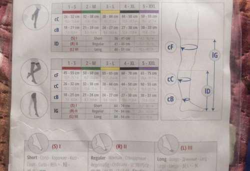 Компрессионные чулки 1 класс 3 размер новые