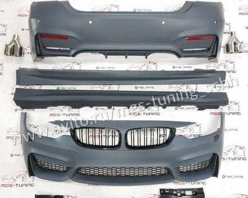 Обвес BMW 4 series f36 стиль M4 + ноздри и насадки