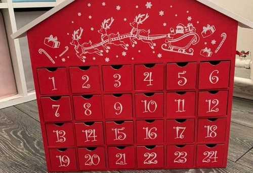 Новогодний декор, дом адвент-календарь