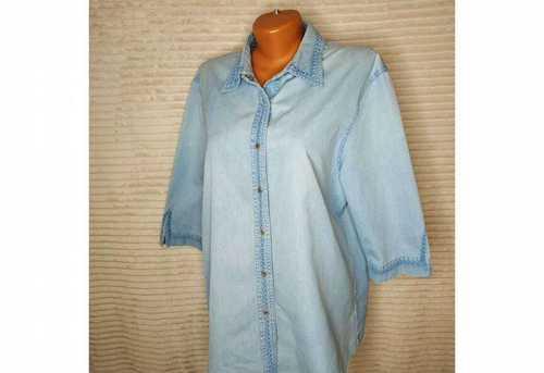Женская летняя блузка размер 56 xxxl хлопок