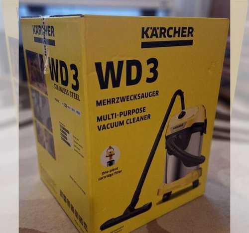 Хозяйственный пылесос karcher WD 3 S, 1000 Вт, нов