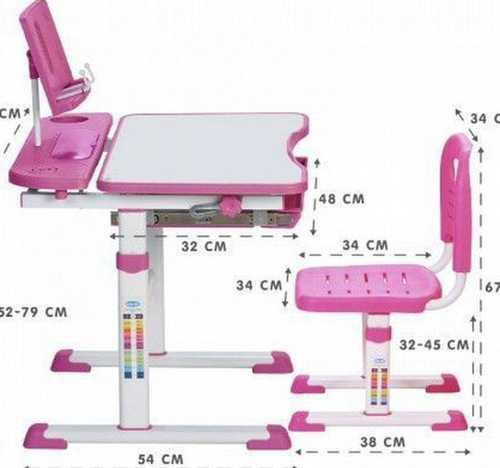 Комплект парта и стул Anatomica Avgusta