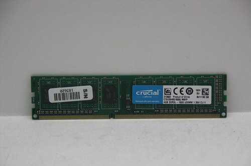 Модуль dimm 4Gb (DDR3L 1600MHz) Crucial