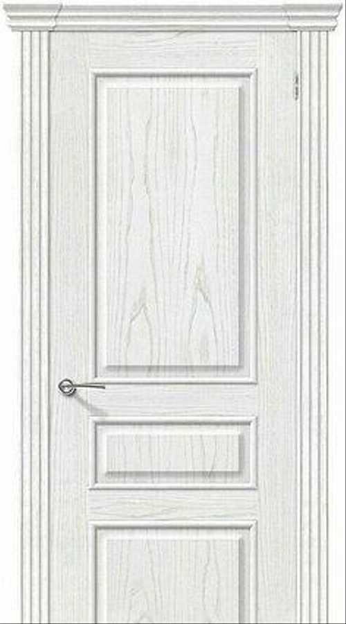 Дверь межкомнатная Шпон натуральный Белая Сорренто