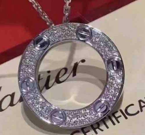 Cartier Колье love паве 0,331 ct