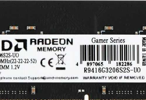 Оперативная память AMD R9 R9416G3206S2S-UO DDR4