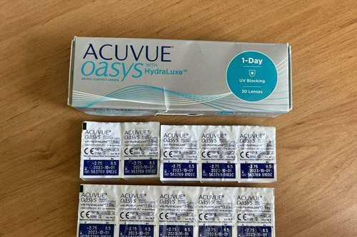 Однодневные линзы acuvue oasys 1-Day, д -2,75