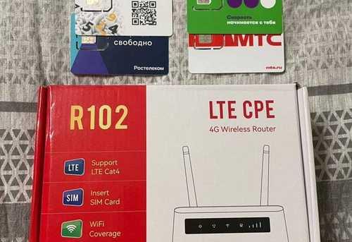 4G LTE wifi роутер + безлимитный интернет sim