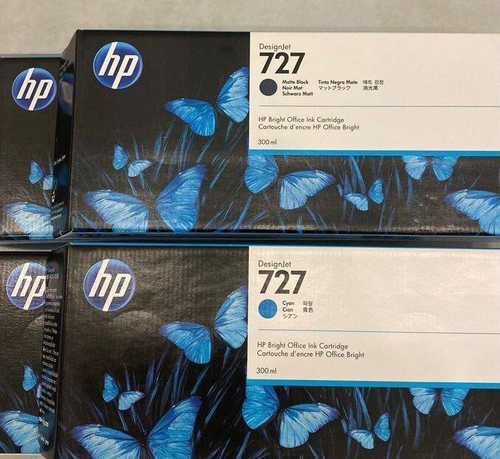 Картридж для плоттера HP 727 (300 ml) F9J76A Cyan