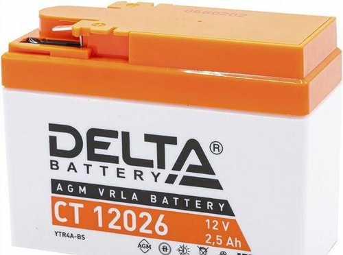 Аккумулятор delta CT 12026 12V (ytr4a-BS) 2.5 Ач 4