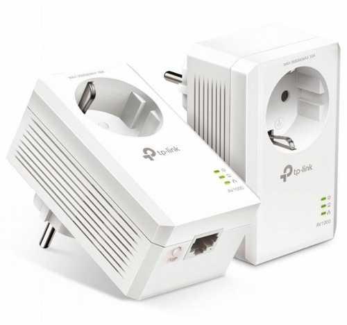 TP-Link TL-PA7017P KIT AV1000 Комплект гигабитных адаптеров Powerline со встроенной розеткой