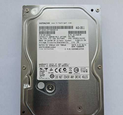 Hitachi 500Gb