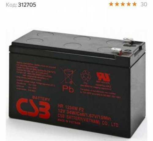 Csb hr1234w f2. 12v/9ah гелевый аккумулятор