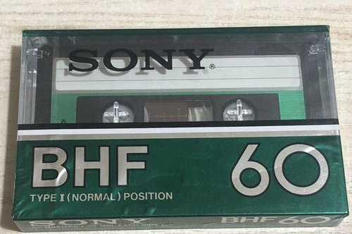 Аудиокассета Sony BHF 60 Япония 1982 год новая