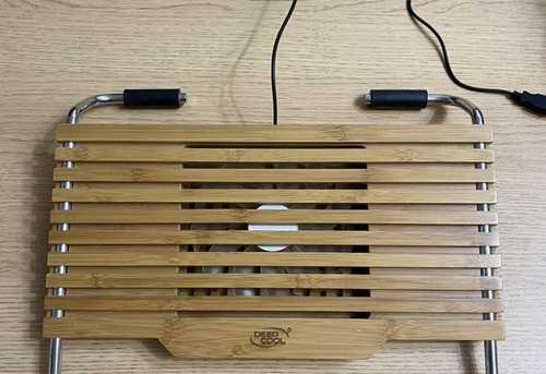 Подставка для ноутбука деревянная с вентилятором