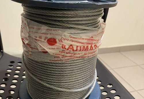 Трос 4/5 мм стальной в оплетке пвх (100м)