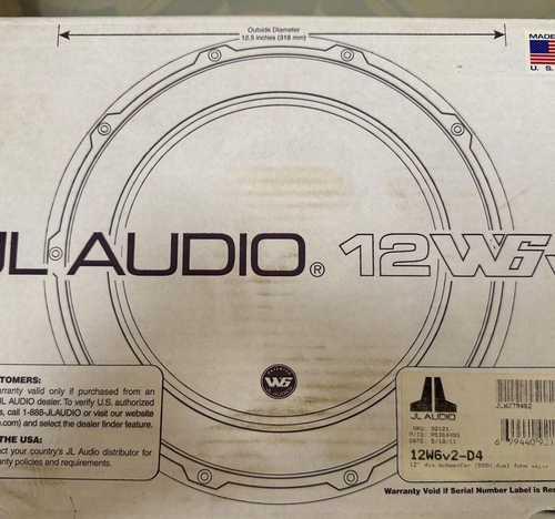 Сабвуфер JL audio 12W6V2-D4