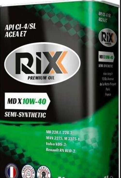 Масло rixx MD X SAE 10W-40 API CI-4/SL acea E7 4 л