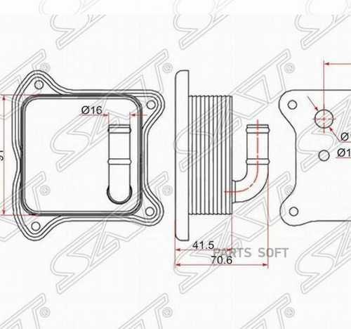 Радиатор масляный audi A1 10/A3 03/skoda fabia 07/octavia 04/rapid 12/volkswagen jetta 10/polo,SAT
