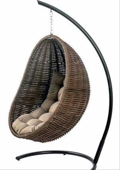Плетеное подвесное кресло-кокон deckwood