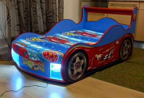 Детская кровать машина феррари с подсветкой фар