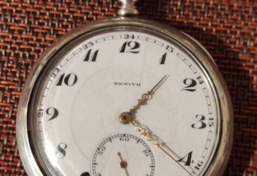 Часы антикварные карманные zenith серебро
