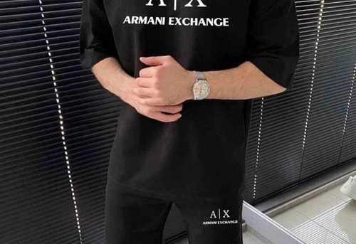 Мужской костюм: футболка+шорты armani