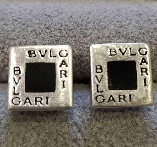 Запонки серебро bvlgari