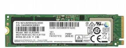 SSD Samsung m2 NVMe 256 Gb