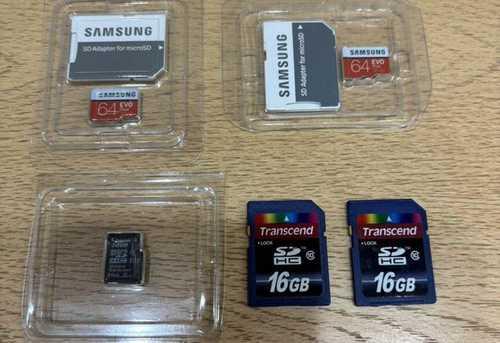 Карта памяти MicroSD и SD бу