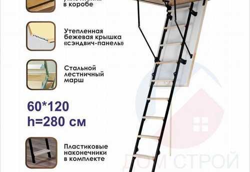 Комбинированные чердачные лестницы (стальной марш)