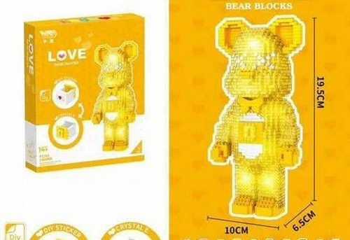Lego Bearbrick жёлтый медведь шкатулка
