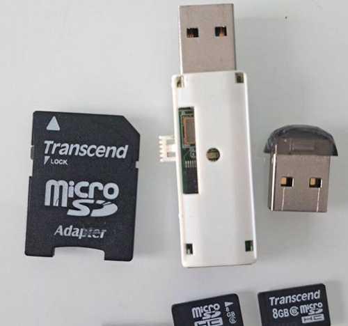 Карта памяти MicroSD (8Гб) и USB (4Гб)
