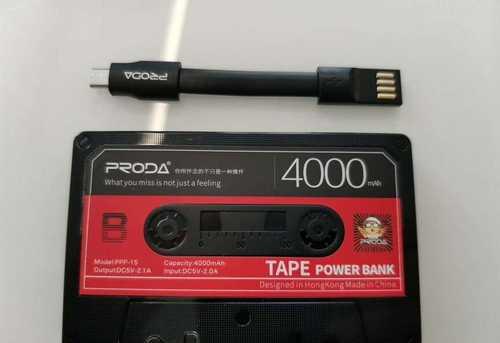 Внешний аккумулятор proda Tape 4000mAh, черный
