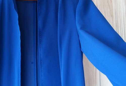 Шазюбль синий, легкое летнее женское пальто