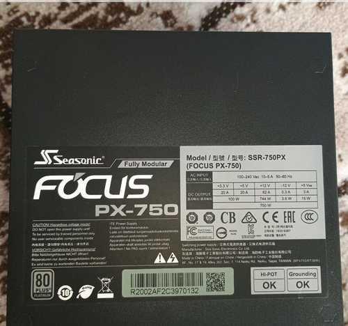 Блок питания Seasonic Focus PX-750