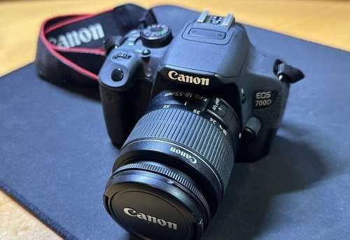 Зеркальный фотоаппарат canon EOS 700d