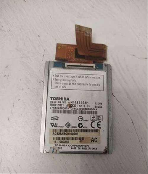 Жесткий диск Toshiba 120 GB mk1214gah