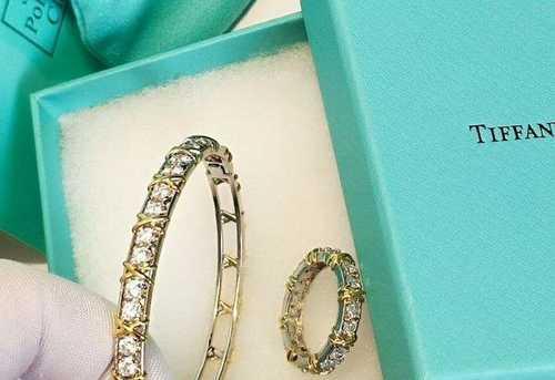 Tiffany Sixteen Тиффани комплект браслет и кольцо