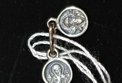 Новая подвеска иконы серебро(Матрона и Спиридон)