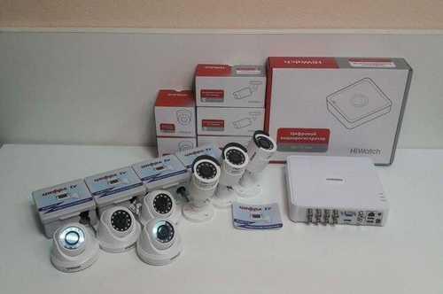 Комплект видеонаблюдения 2mp hiwatch 7 камер